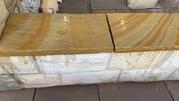 Golden Leaf Riven Sandstone Coping – Bridge Street Stone