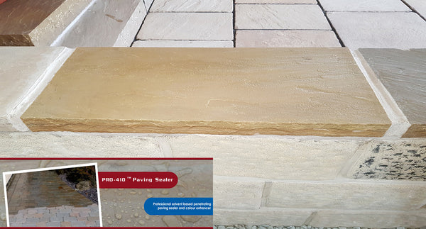 Golden Leaf Riven Sandstone Coping Stones – Natural Wall Caps – Bridge ...